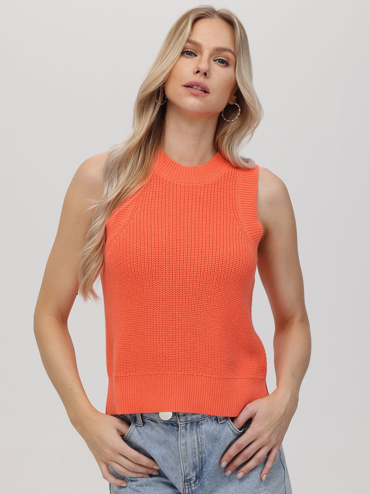 525 America Demi: High Crewneck Cotton Tank