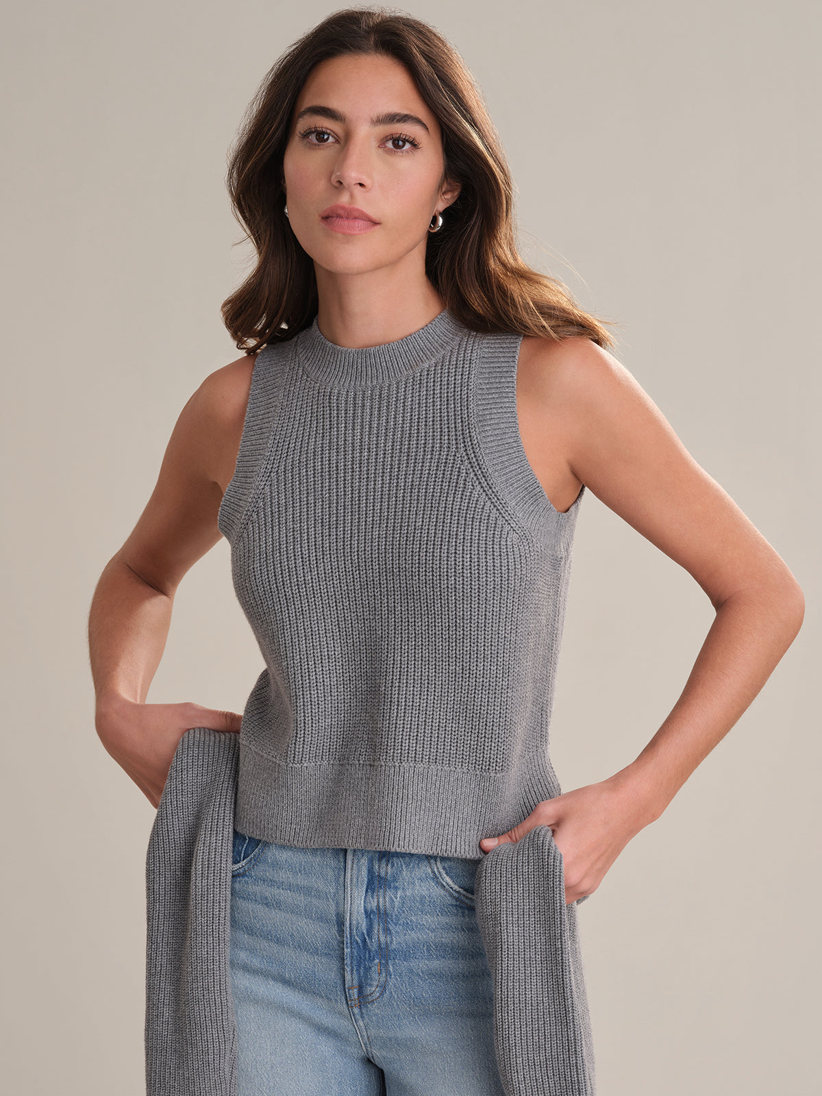 525 America Demi: High Crewneck Cotton Tank