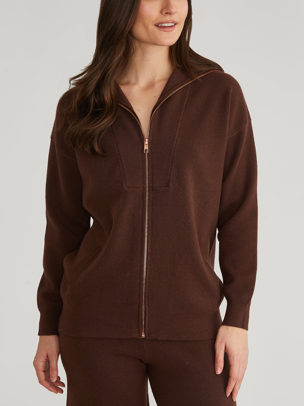 525 America Amanda: Zip Front Cardigan