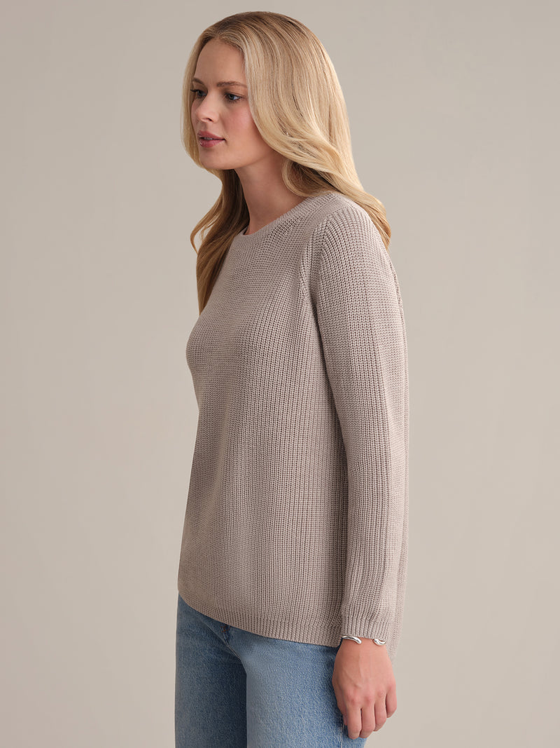 525 America Emma: Wool Crewneck Shaker Stitch Sweater