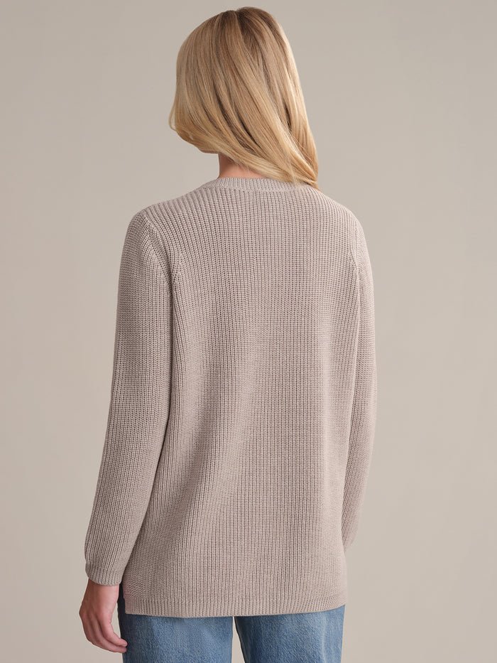 525 America Emma: Wool Crewneck Shaker Stitch Sweater